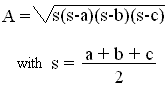 Heron's formula