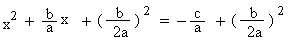 Proof of the quadratic formula